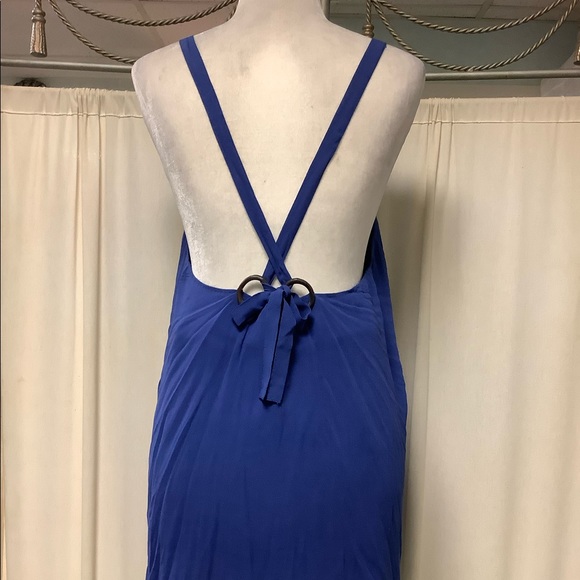 Nougat London | Dresses | Nougat London Silk Indigo Halter Mini Dress ...